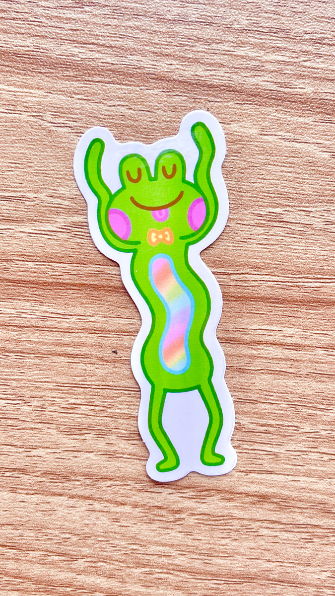 squiggle frog vinyl sticker – Ugly Plants